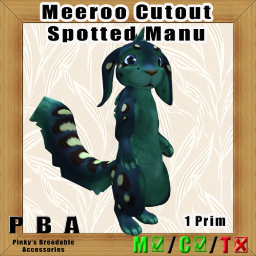 Second Life Marketplace - Meeroo Cutout "Spotted Manu"
