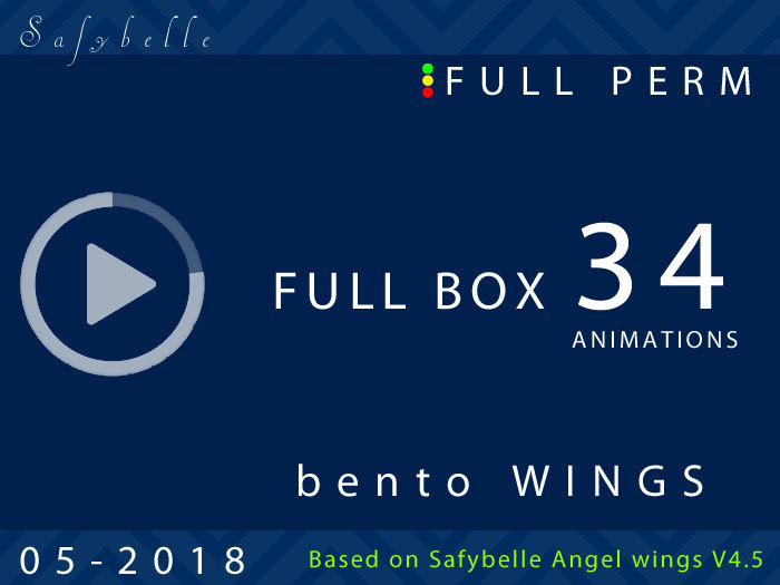 Second Life Marketplace - 263 @Safybelle - Bento Wings Animation Pack ...