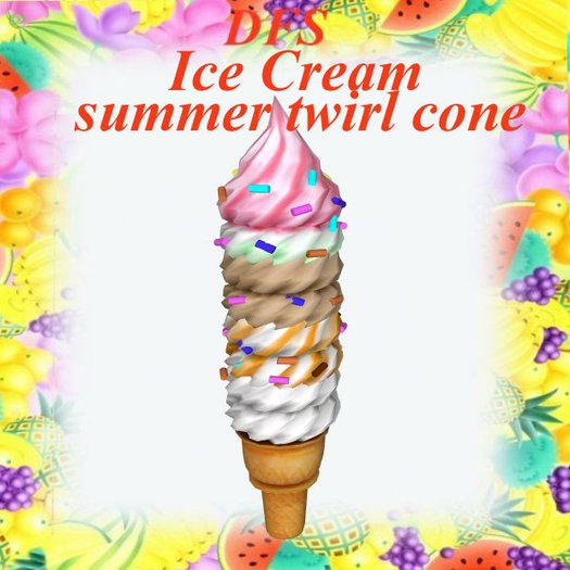 Second Life Marketplace - ice cream summer twirl cone