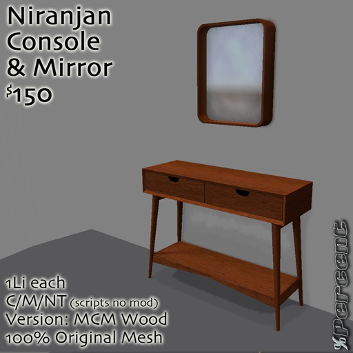 Second Life Marketplace - % Niranjan Console & Mirror (mcm) *MESH*