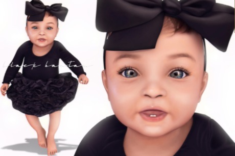 Second Life Marketplace - *[Black Bantam] My Baby Girl Black Top 01