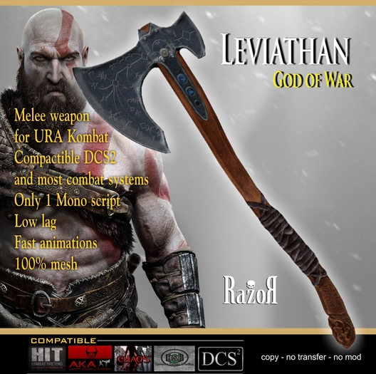 Second Life Marketplace - ..::Razor::.>> Leviathan - GoW