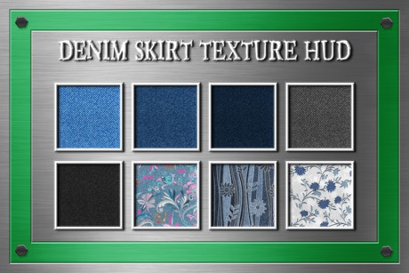 Second Life Marketplace - ~ Denim Mini Skirt ~ and Texture Hud