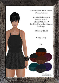 Second Life Marketplace - Paisley Mesh Mini Dress