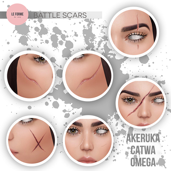 Second Life Marketplace - Le Forme Battle Scars Catwa/Akeruka/Omega