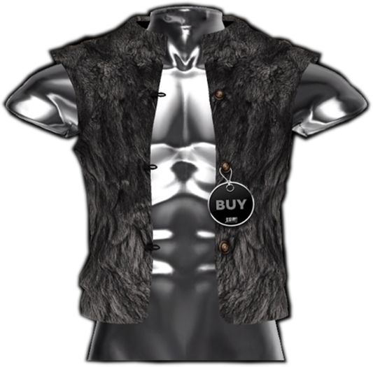 Second Life Marketplace - [BODY FACTORY] Knut Vest (Fur - Dark v2)