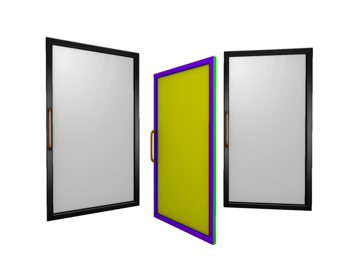 Second Life Marketplace - [SL]Mesh Glass Door #1 COPY/MOD - 1 Land Impact