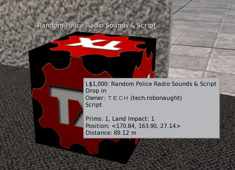 Second Life Marketplace - Random Police Radio Sounds & Script