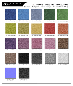 Second Life Marketplace - ~AG~ Creation ~ 20 Towel Fabric Textures Full ...