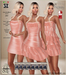 Second Life Marketplace - .:LC:. Joe Ruffle Cocktail Dress (FMbox) salmon