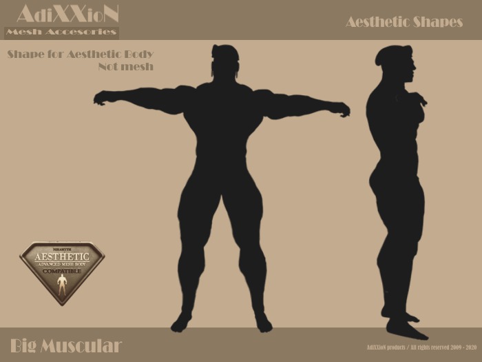 Second Life Marketplace - Aesthetic AdiXXioN Big Muscular Shape