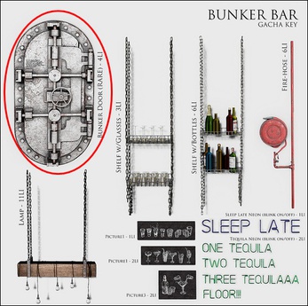 Second Life Marketplace - [ zerkalo ] Bunker Bar Gacha - Bunker Door (RARE)