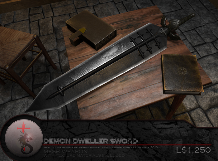 Second Life Marketplace - [Mkbcult] Demon Dweller Sword