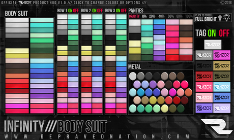 Second Life Marketplace - Razor /// Infinity Body Suit DEMO