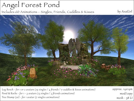 Second Life Marketplace - 50% OFF SALE - AvaGirl - Angel Forest Pond