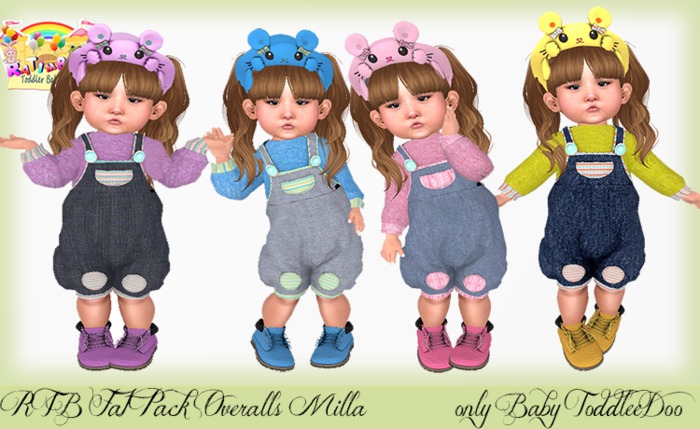 Second Life Marketplace - RTB FAT PACK Overalls Milla ~ToddleeDoo Baby~