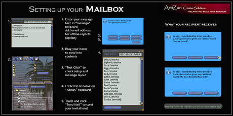 Second Life Marketplace - ArtiZan Party Post Mailbox