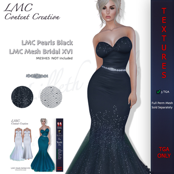 Second Life Marketplace - LMC TGA - Pearls Black - Textures for the LMC ...