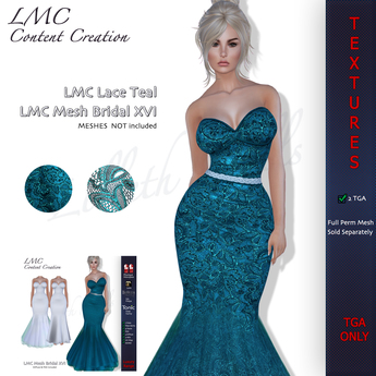 Second Life Marketplace - LMC TGA - Lace Teal - Textures for the LMC ...