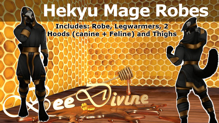 Second Life Marketplace - Bee Divine Hekyu Mage Robes -ADD- BOX
