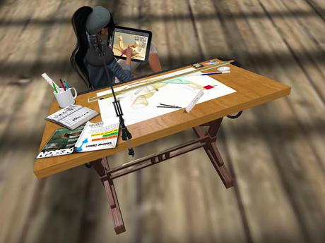 Second Life Marketplace - Couples Animated Drafting Table "Graphic ...