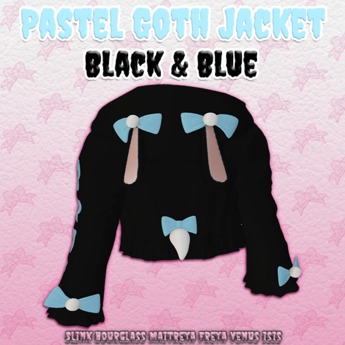 Second Life Marketplace - ::LL:: Pastel Goth Jacket // Black & Blue