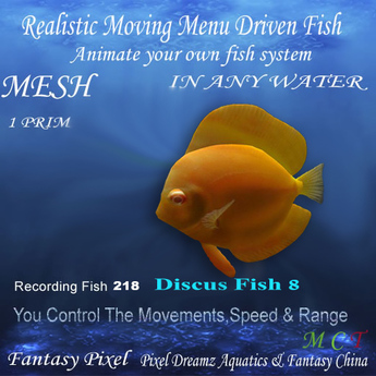 Second Life Marketplace - ANIMATED FISH - Recording Fish 218 - ANIMATED ...