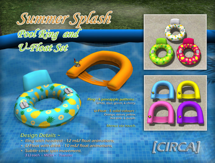 Second Life Marketplace - [CIRCA] - "Summer Splash" - Pool Ring & U ...