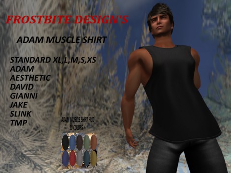 Second Life Marketplace - Adam Muscle Shirt & Hud