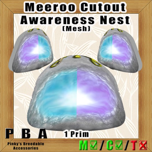 Second Life Marketplace - Meeroo Nest Cutout "Awareness" (Mesh)
