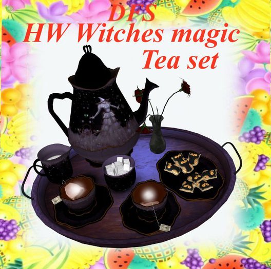 Second Life Marketplace - HW Witch's magic tea set DFS storage vendor ...