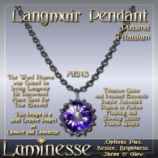 Second Life Marketplace - * * OUTLET PRICE * * LANGMUIR Plasma MENS ...