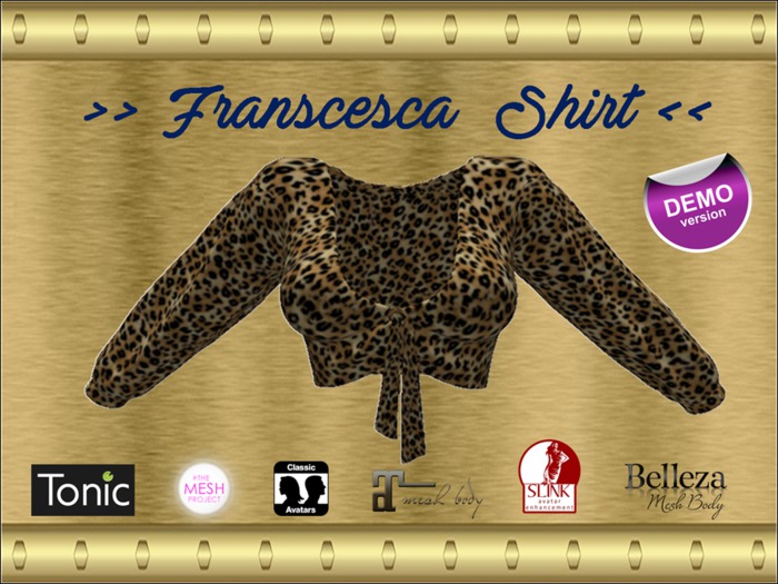Second Life Marketplace - >> DEMO Francesca Shirt