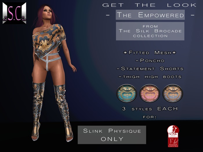 Second Life Marketplace - .:S.C:. Silk Brocade Look - The Empowered (Physique)
