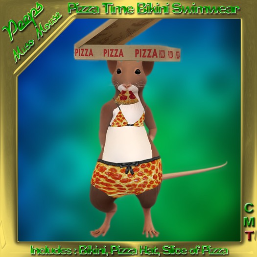 Second Life Marketplace - Peeps Muso Pizza Time Pepperoni Pizza Bikini ...