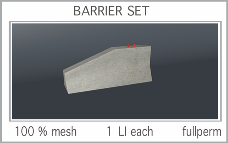 Second Life Marketplace - BARRIER SET - mesh - builder edition