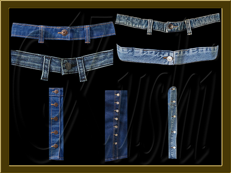 Second Life Marketplace - Denim Design Elements Collection Alpha Textures
