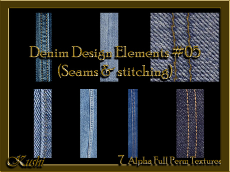 Second Life Marketplace - Denim Design Elements #05 Textures