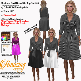 Second Life Marketplace - AmAzINg CrEaTiOnS Rock and Droll Dress Skirt ...