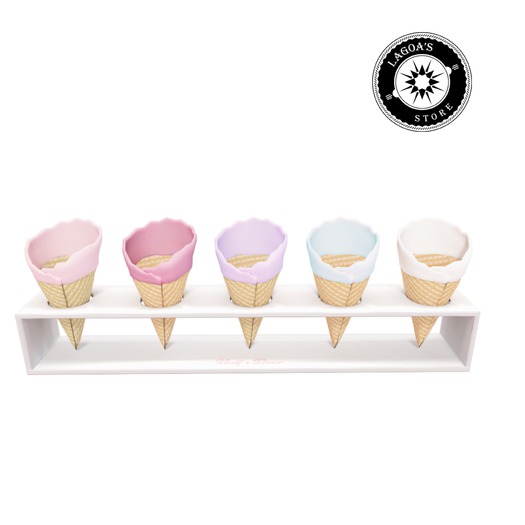 Second Life Marketplace - Life is Sweet - Cone Display (Pastels) (REZZ)