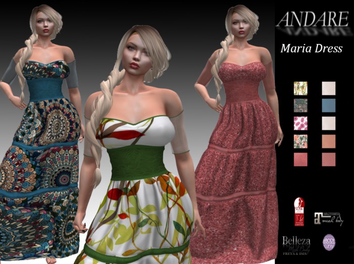 Second Life Marketplace - ANDARE - Maria Dress