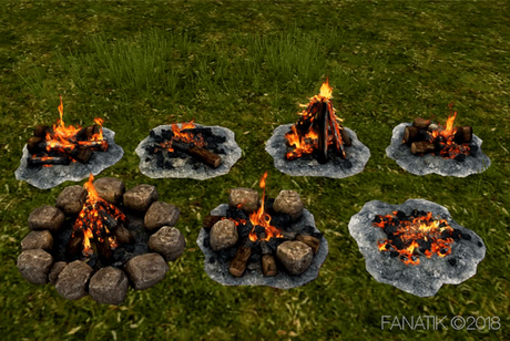 Second Life Marketplace - :Fanatik Architecture: FIRE PIT– decorative ...