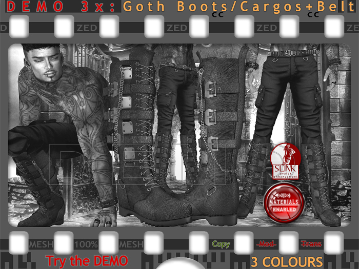 Second Life Marketplace - DEMO - ZED MESH MATERIALS ENABLED OUTFIT ...