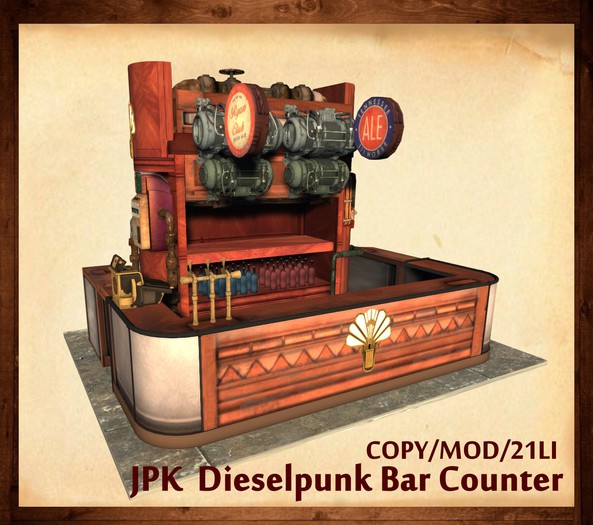 Second Life Marketplace - **JPK Dieselpunk Bar Counter BOX