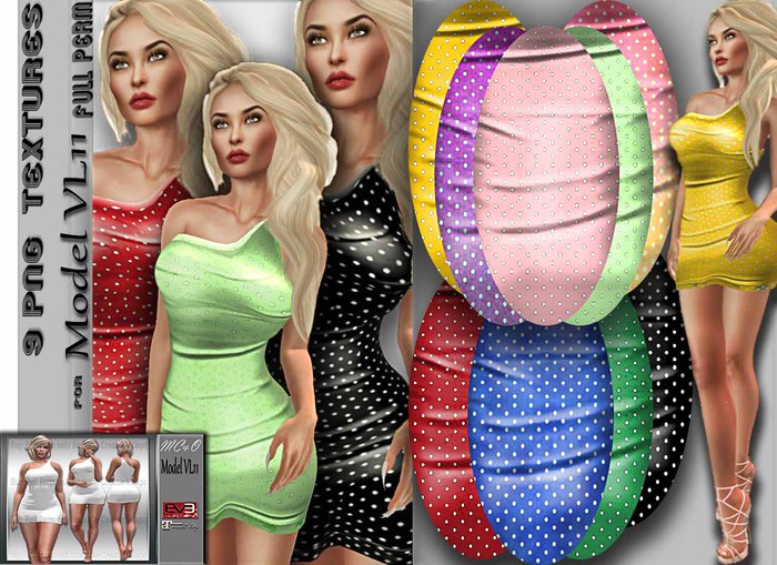 Second Life Marketplace - GIFT 9 PNG TEXTURES V7 for Model VL11