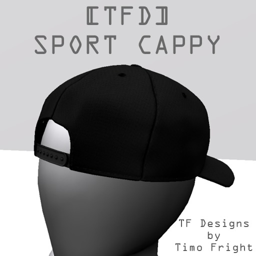 Second Life Marketplace - [TFD] SPORT CAPPY Black (Boxed)