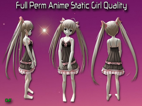 Second Life Marketplace - Full Perm Quality Static Anime Cute Girl Mesh