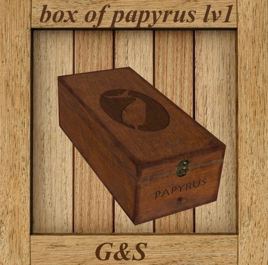 Second Life Marketplace - box of papyrus lv1 [G&S] storage vendor crate ...