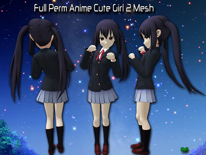 Second Life Marketplace - Full Perm Quality Static Anime Cute Girl 2 Mesh