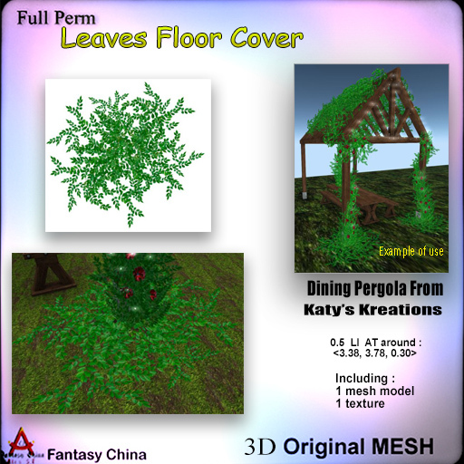 Second Life Marketplace - FC- Full Perm Mesh Leaves Floor Cover